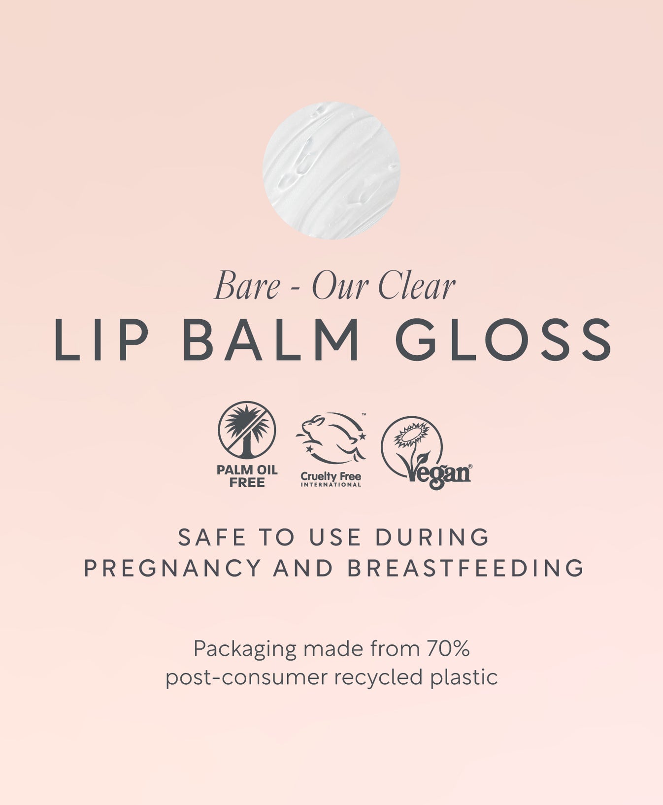Nourishing Bare Lip Balm Gloss Clear Shade by Lucy Bee